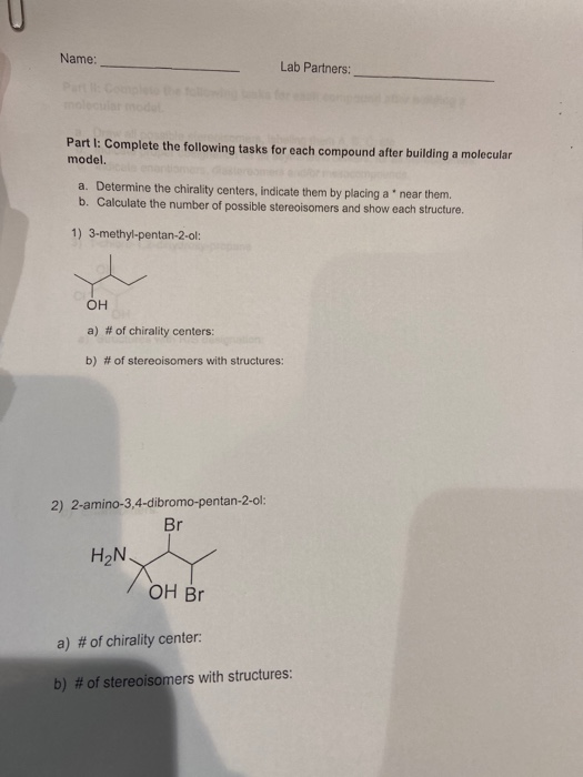 Solved Name: Lab Partners: Part I: Complete the following | Chegg.com