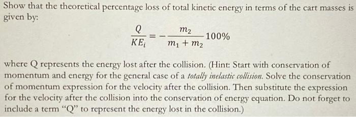 Solved Show that the theoretical percentage loss of total | Chegg.com