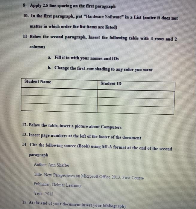 Solved Open Microsoft Word, create a new blank document and | Chegg.com