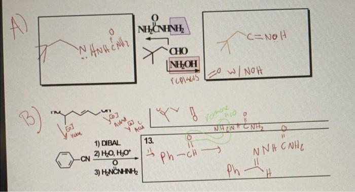 why in A does tye NH2CONHNH2 bond by a single bond | Chegg.com