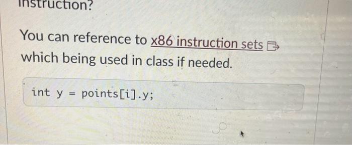 Solved You can reference to x86 instruction sets which | Chegg.com