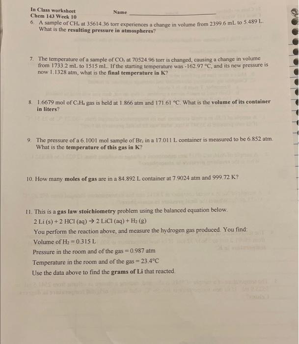 Solved answer questions 7-11 please solve and show me all | Chegg.com