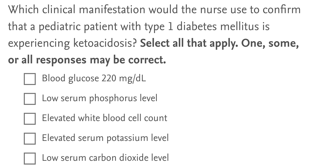 Solved Which clinical manifestation would the nurse use to | Chegg.com