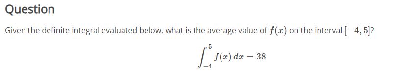 Solved QuestionGiven the definite integral evaluated below, | Chegg.com