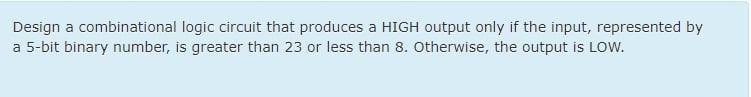 Design a combinational logic circuit that produces a | Chegg.com