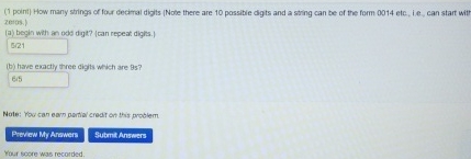 Solved (1 ﻿poini) ﻿How many strings of four decient digits | Chegg.com