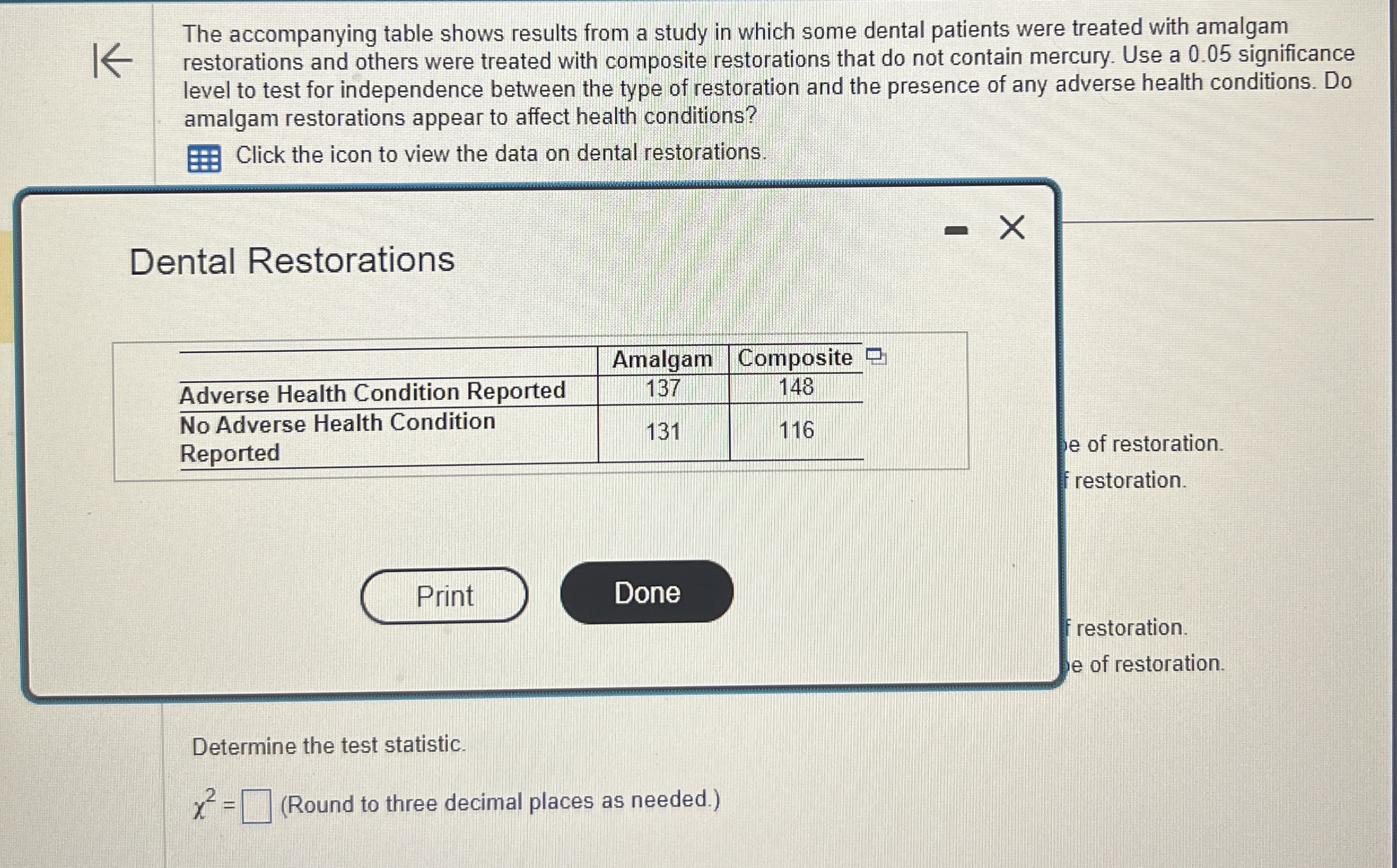 The accompanying table shows results from a study in | Chegg.com