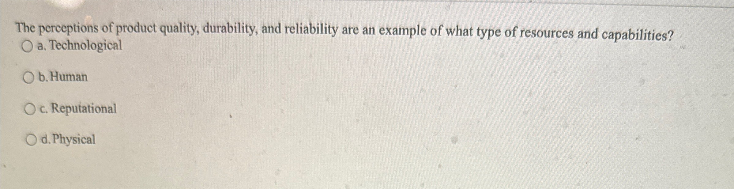 Solved The perceptions of product quality, durability, and | Chegg.com