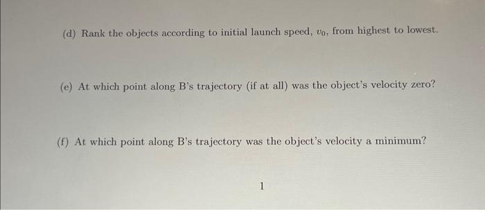 Solved Three identical objects are launched from the ground, | Chegg.com