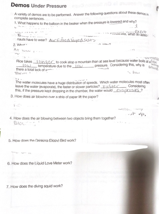 Solved Demos Under Pressure A variety of demos are to be | Chegg.com