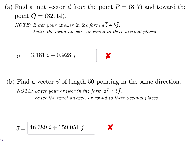 Solved (a) ﻿Find a unit vector vec(u) ﻿from the point | Chegg.com
