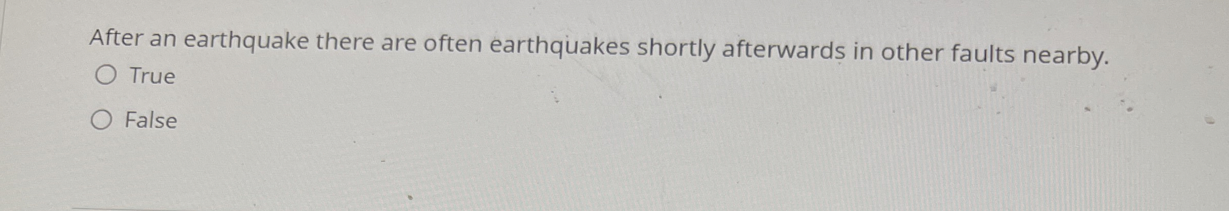 Solved After an earthquake there are often earthquakes | Chegg.com