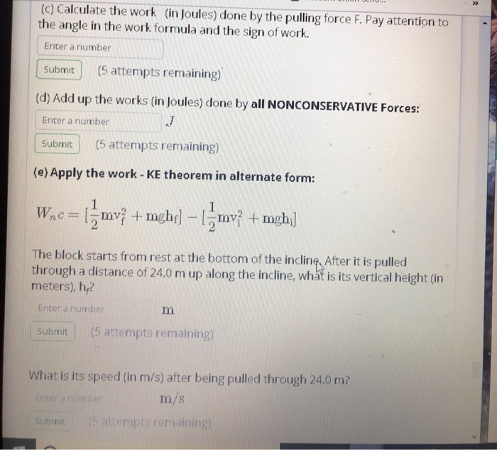 Solved 330 Work and Kinetic Energy Theorem ALTERNATE form | Chegg.com
