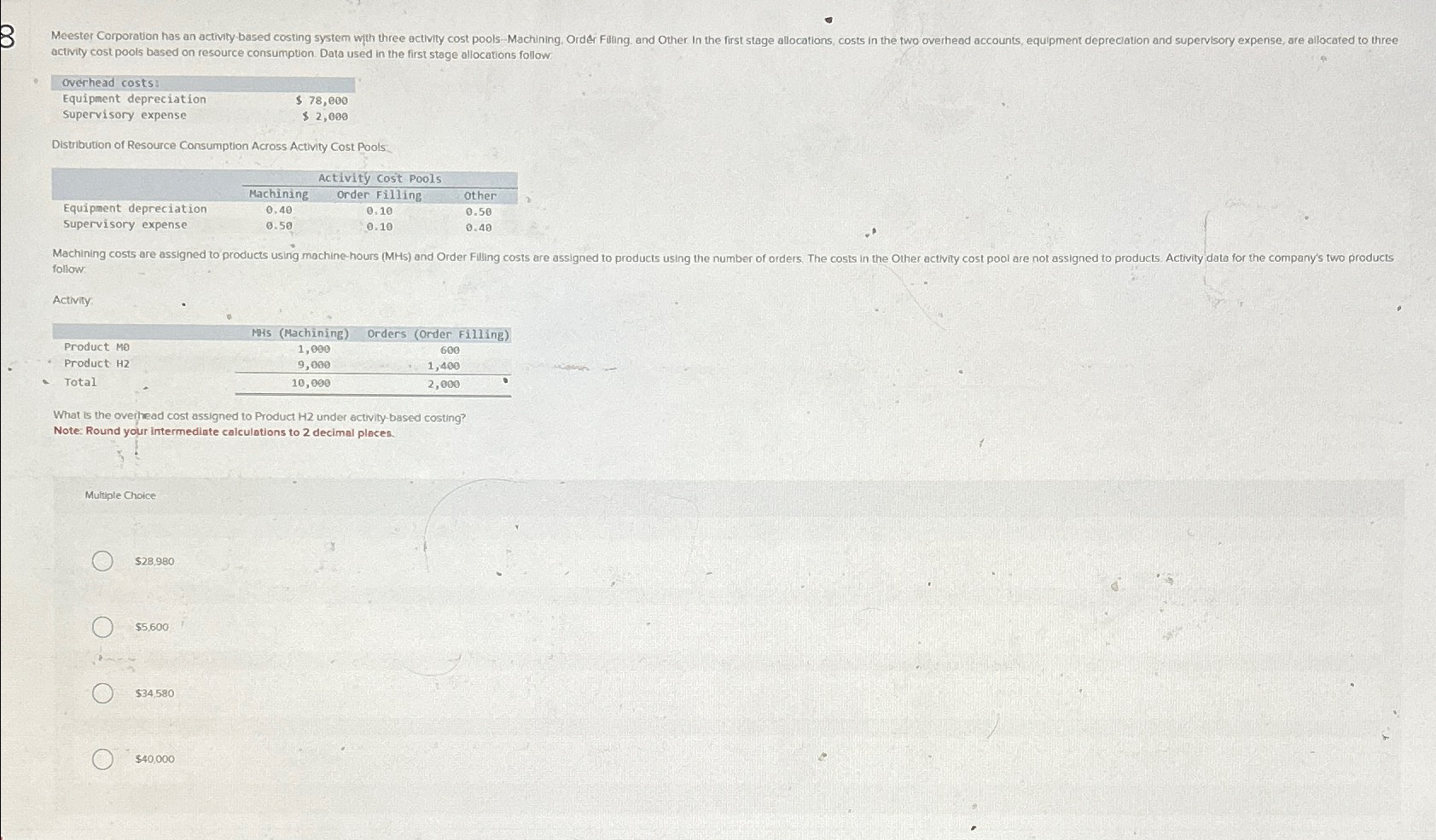 Solved activity cost pools based on resource consumption. | Chegg.com