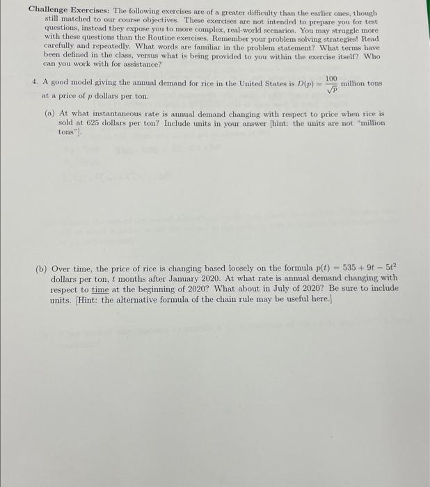 Solved Challenge Exercises: The following exercises are of a | Chegg.com