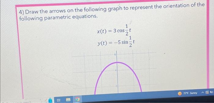 [Solved]: 4) Draw the arrows on the following graph to repre
