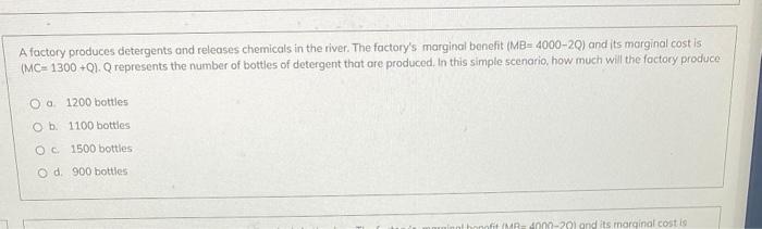Solved A factory produces detergents ond releases chemicals | Chegg.com