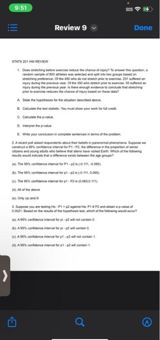 Solved STATS 201 HW REVEW tandom samque of bot attieles wist | Chegg.com