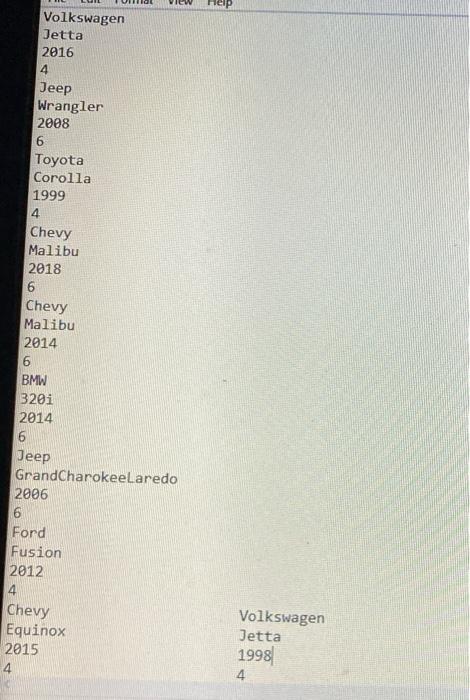 Solved You are to write a class called Car. The car has the | Chegg.com