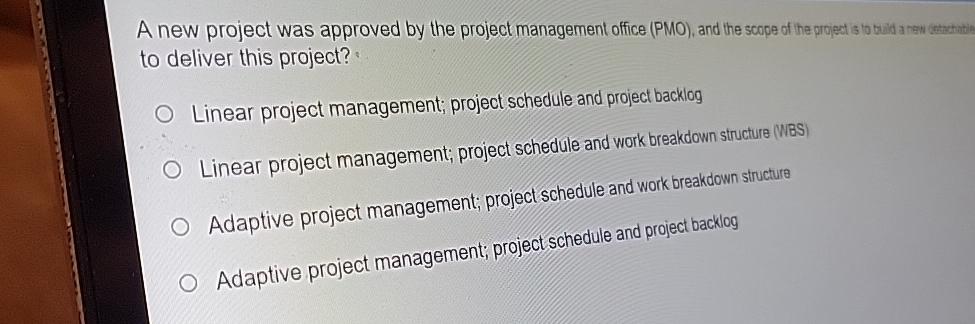 Solved to deliver this project?Linear project management; | Chegg.com