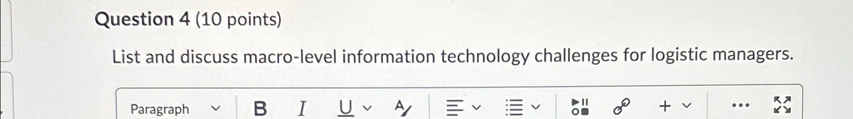 Solved Question 4 (10 ﻿points)List and discuss macro-level | Chegg.com