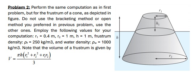 Problem 2: Perform the same computation as in first | Chegg.com