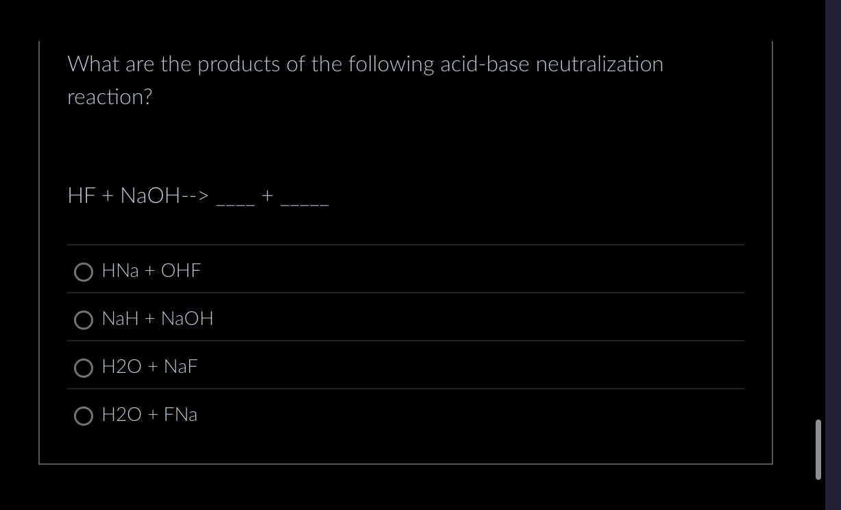Solved What are the products of the following acid-base | Chegg.com
