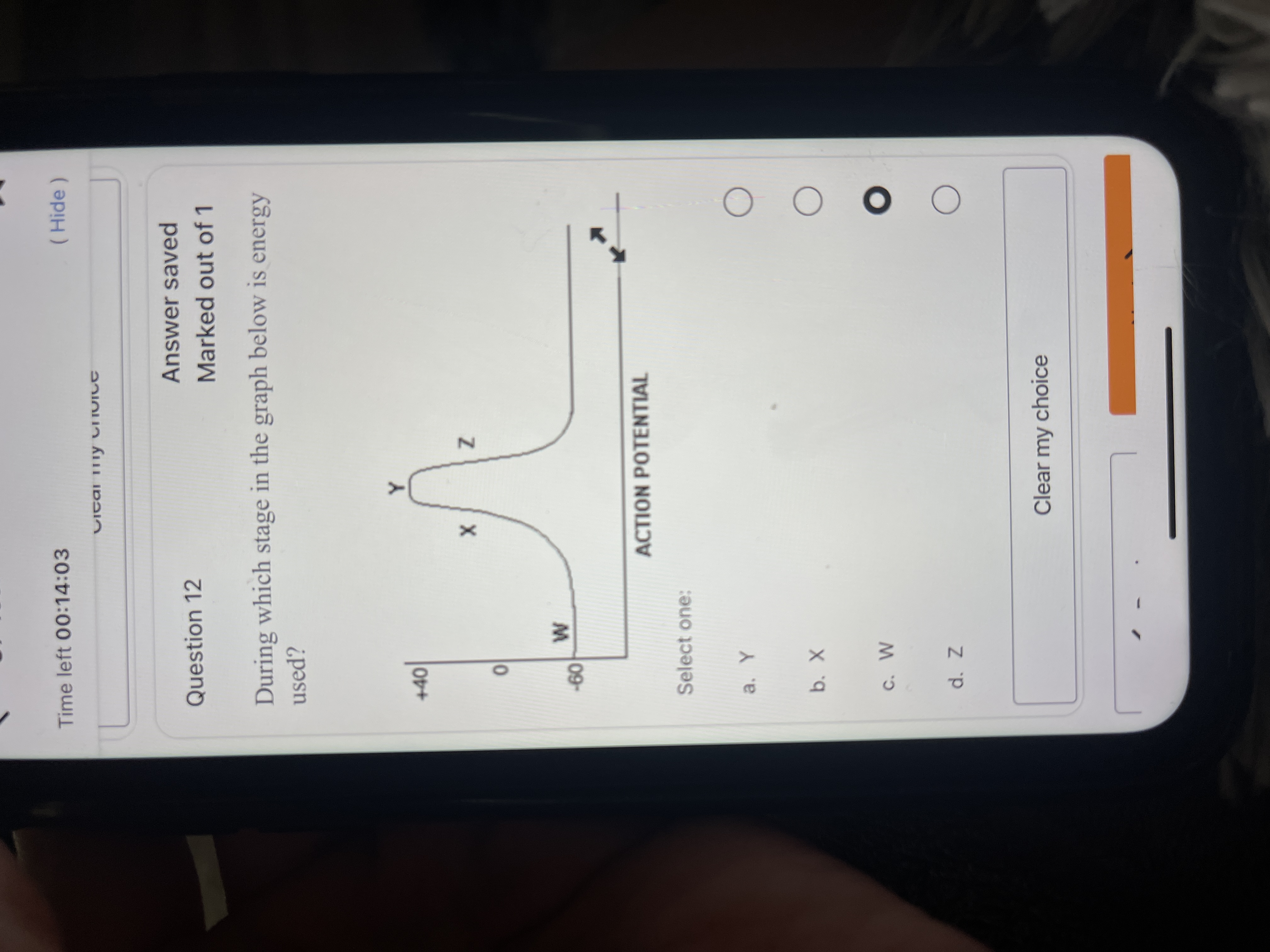 Solved Time left 00:14:03( ﻿Hide )Question 12Answer | Chegg.com
