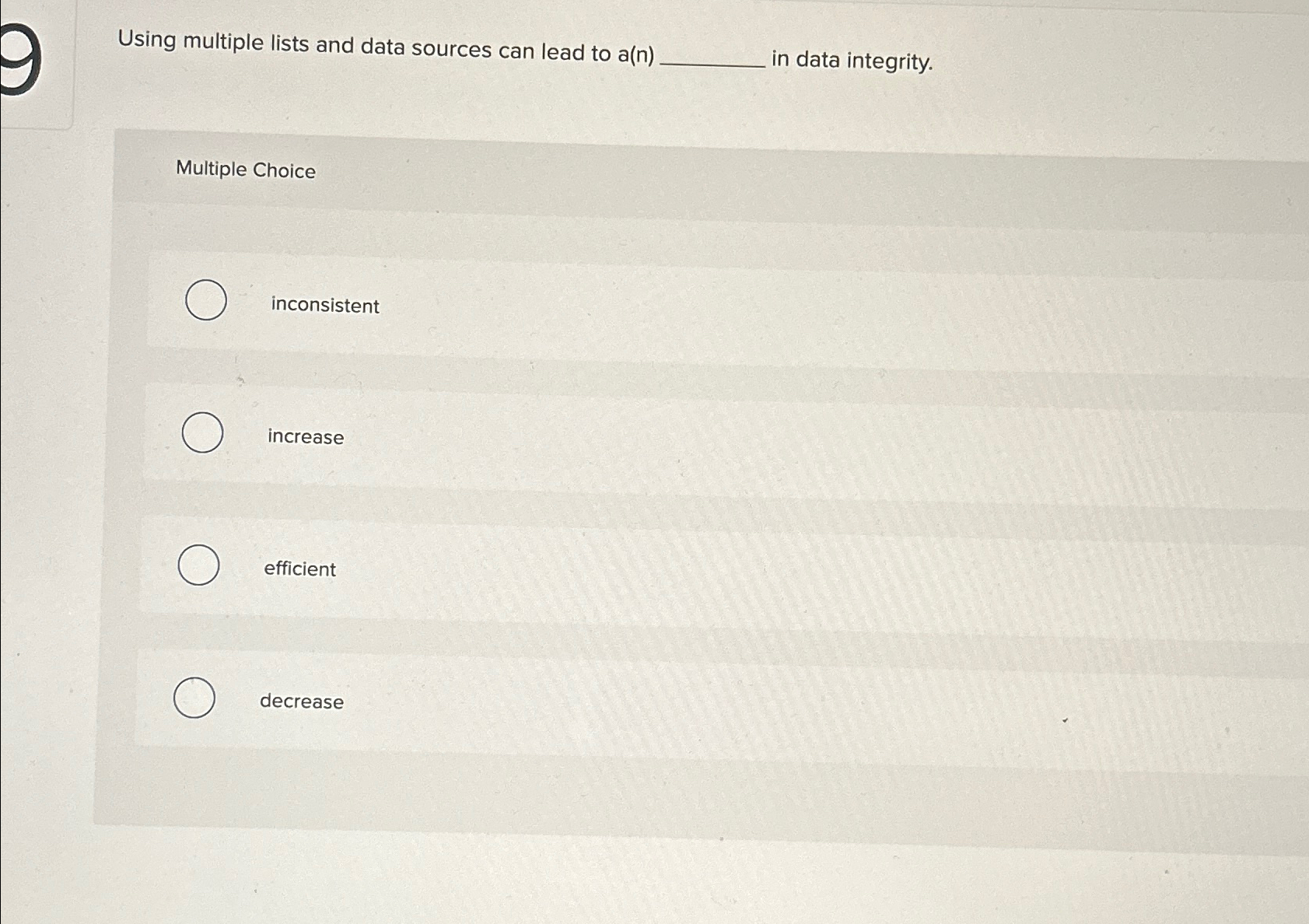 Solved Using multiple lists and data sources can lead to | Chegg.com