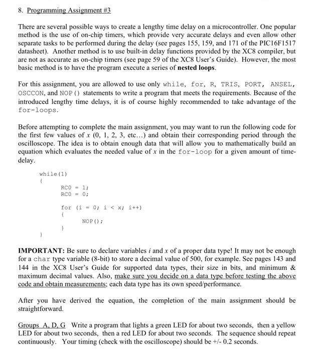 Solved 8. Programming Assignment #3 There are several | Chegg.com