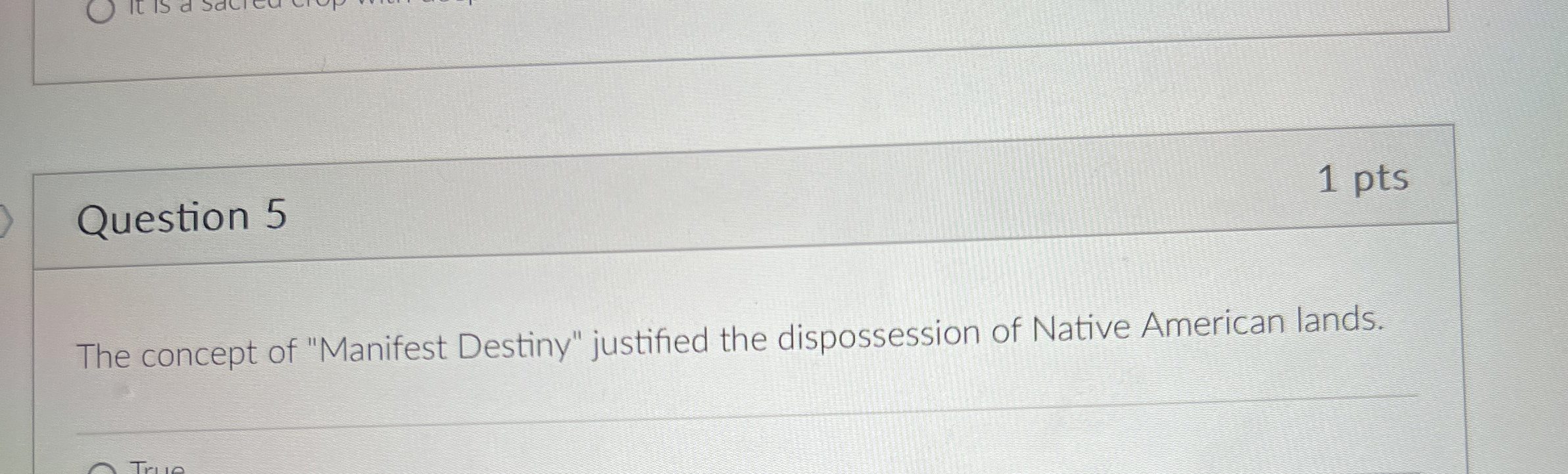 Solved Question 5The concept of "Manifest Destiny" justified | Chegg.com