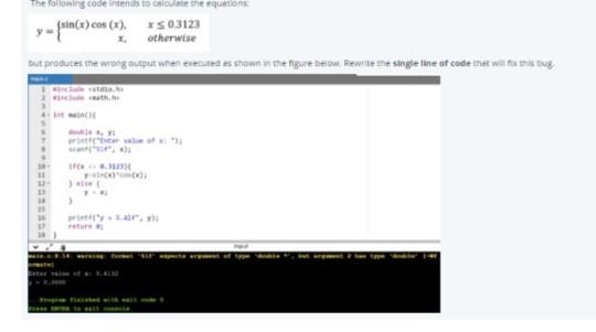 Solved The following code intends to calculate the equations | Chegg.com