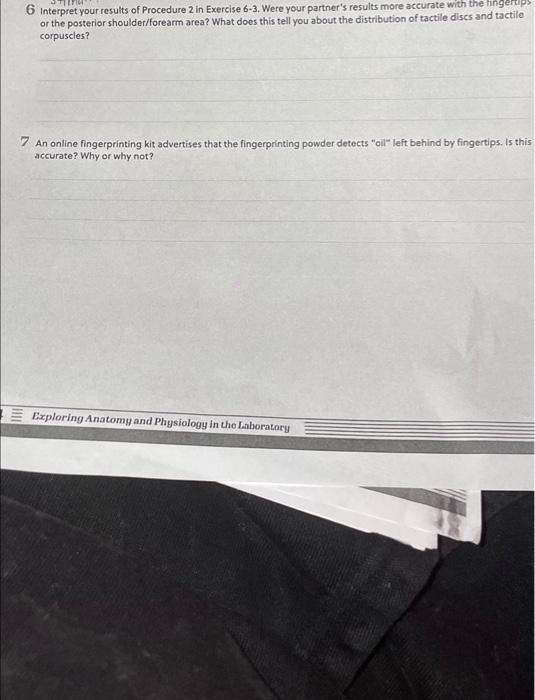 Solved 6 Interpret your results of Procedure 2 in Exercise | Chegg.com