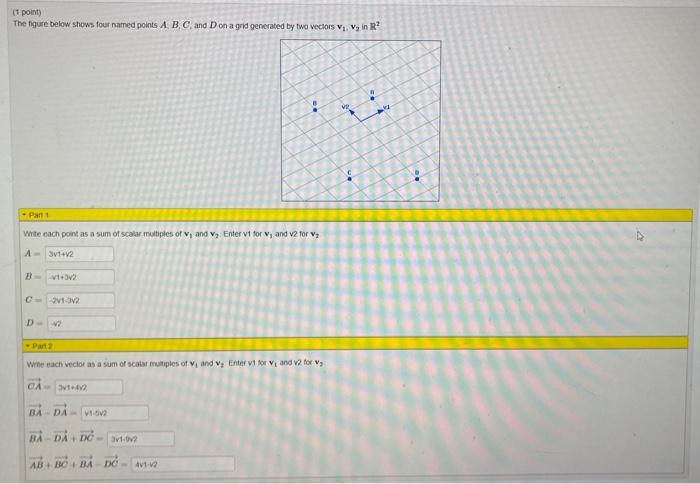 Solved (t.point) The figure below shows four named points | Chegg.com