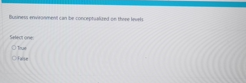 Solved Business environment can be conceptualized on three | Chegg.com