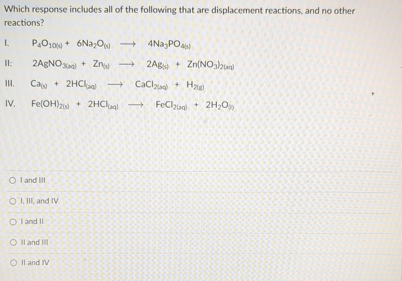 Solved Which response includes all of the following that are | Chegg.com