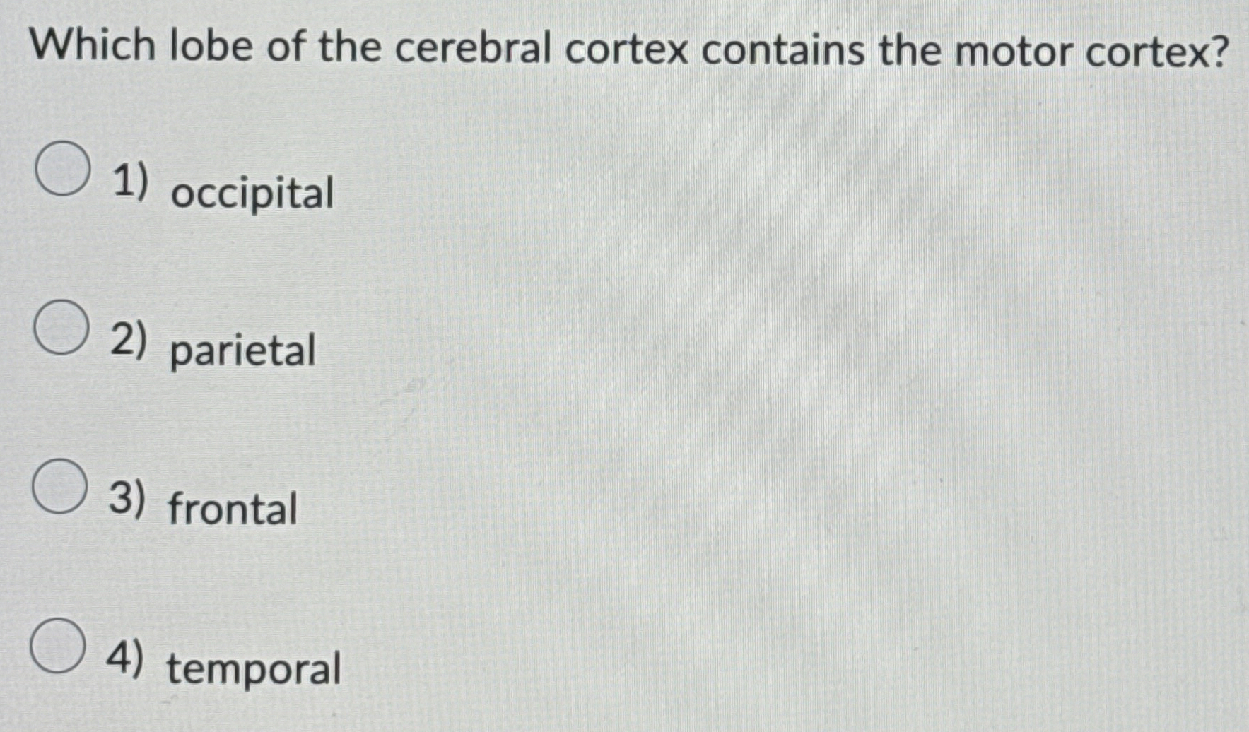 Solved Which lobe of the cerebral cortex contains the motor | Chegg.com
