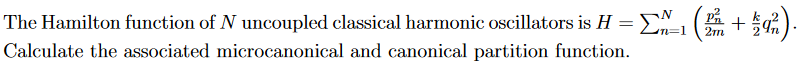 Solved The Hamilton function of N ﻿uncoupled classical | Chegg.com