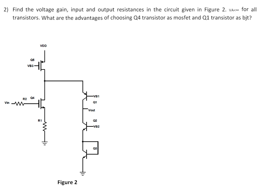 Solved Find the voltage gain, input and output resistances | Chegg.com
