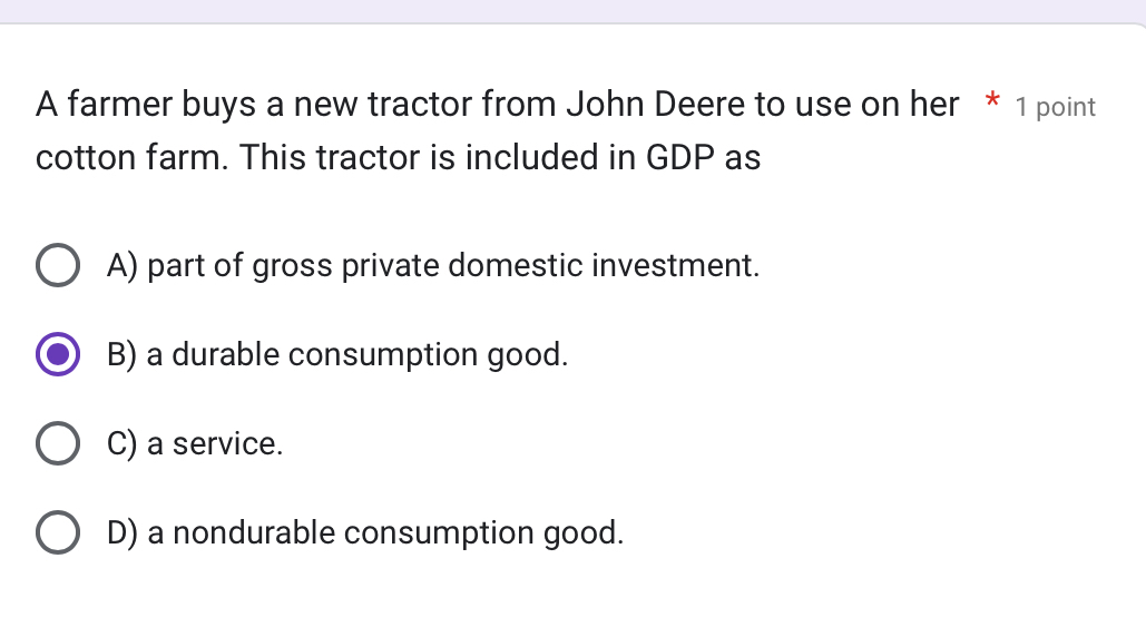 Solved A farmer buys a new tractor from John Deere to use on | Chegg.com