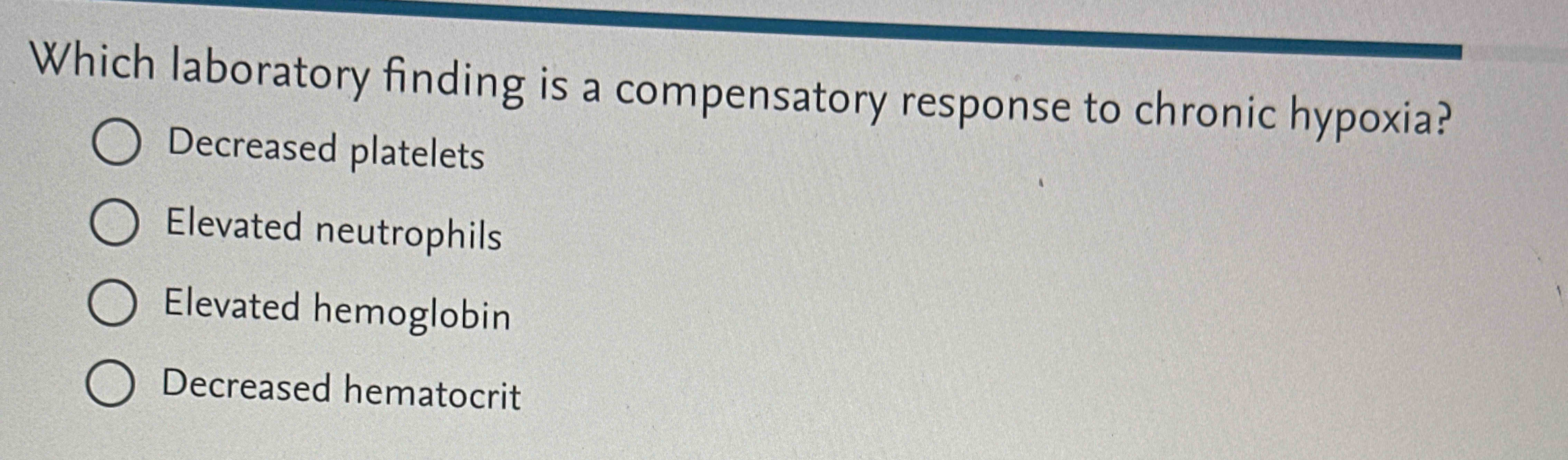 Solved Which laboratory finding is a compensatory response | Chegg.com