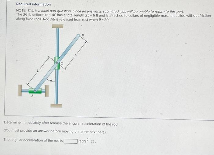 Solved Required information NOTE: This is a multi-part | Chegg.com