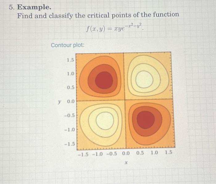 Solved 5. Example. Find and classify the critical points of | Chegg.com