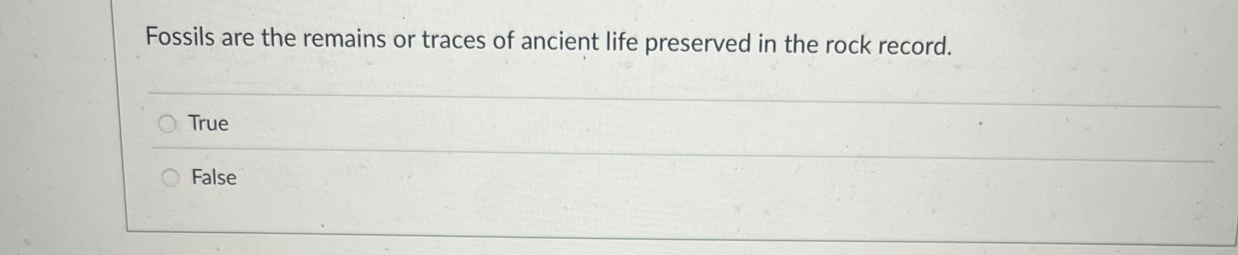 Solved Fossils are the remains or traces of ancient life | Chegg.com