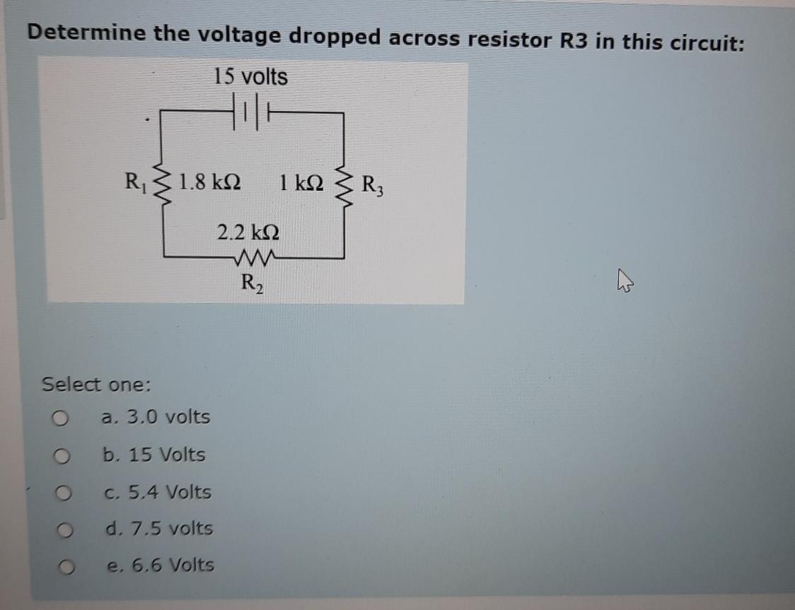 Solved Determine the voltage dropped across resistor R3 in | Chegg.com