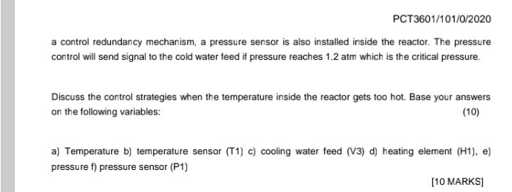 Solved Question 1 Feed stream V1 P1 CSTR (jacketed) L1 T1 | Chegg.com