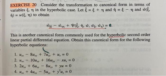 Solved EXERCISE 20 Consider the transformation to canonical | Chegg.com