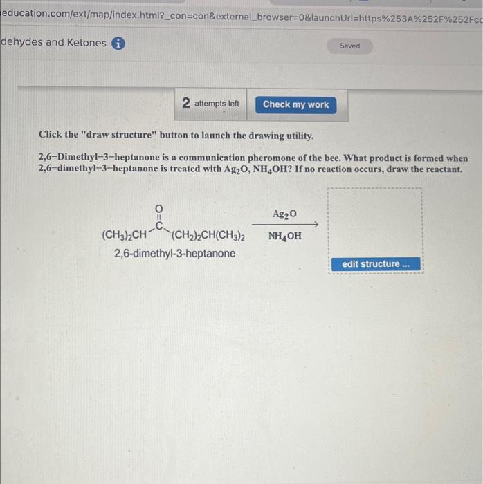 Solved Click the "draw structure" button to launch the | Chegg.com
