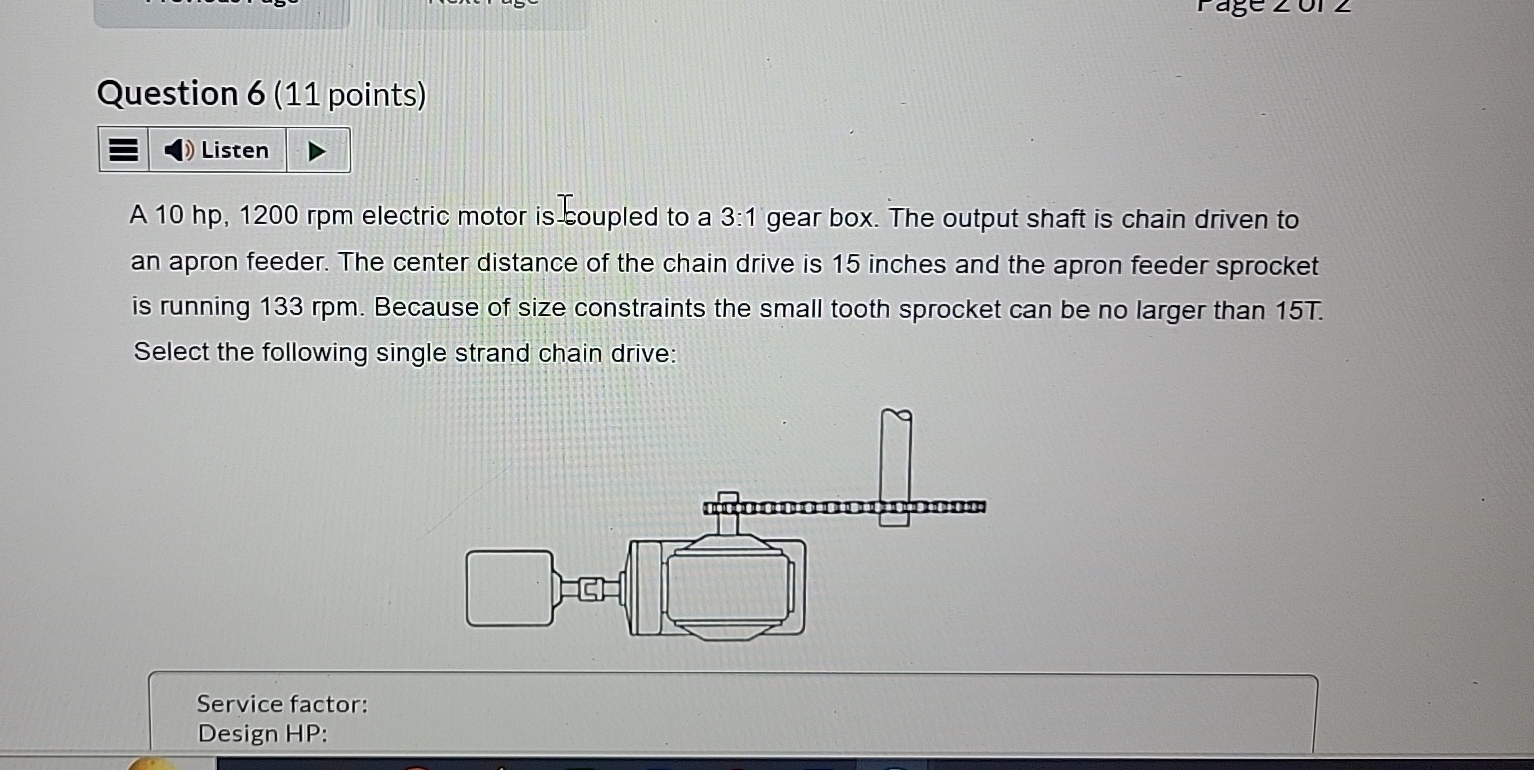 Solved Question 6 (11 ﻿points) A 10hp,1200rpm ﻿electric | Chegg.com