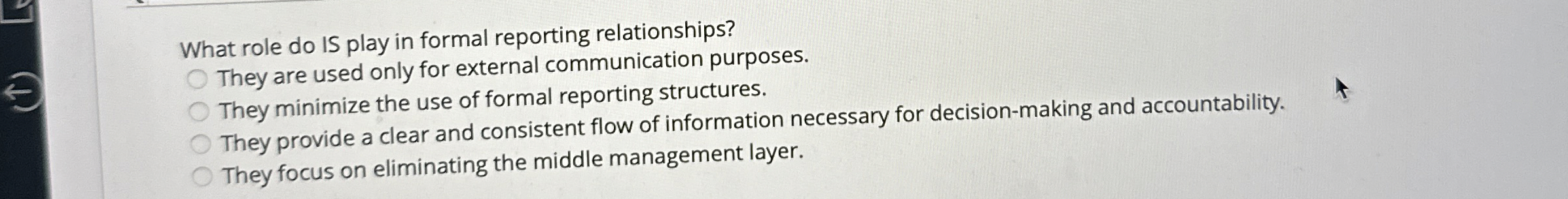Solved What role do IS play in formal reporting | Chegg.com